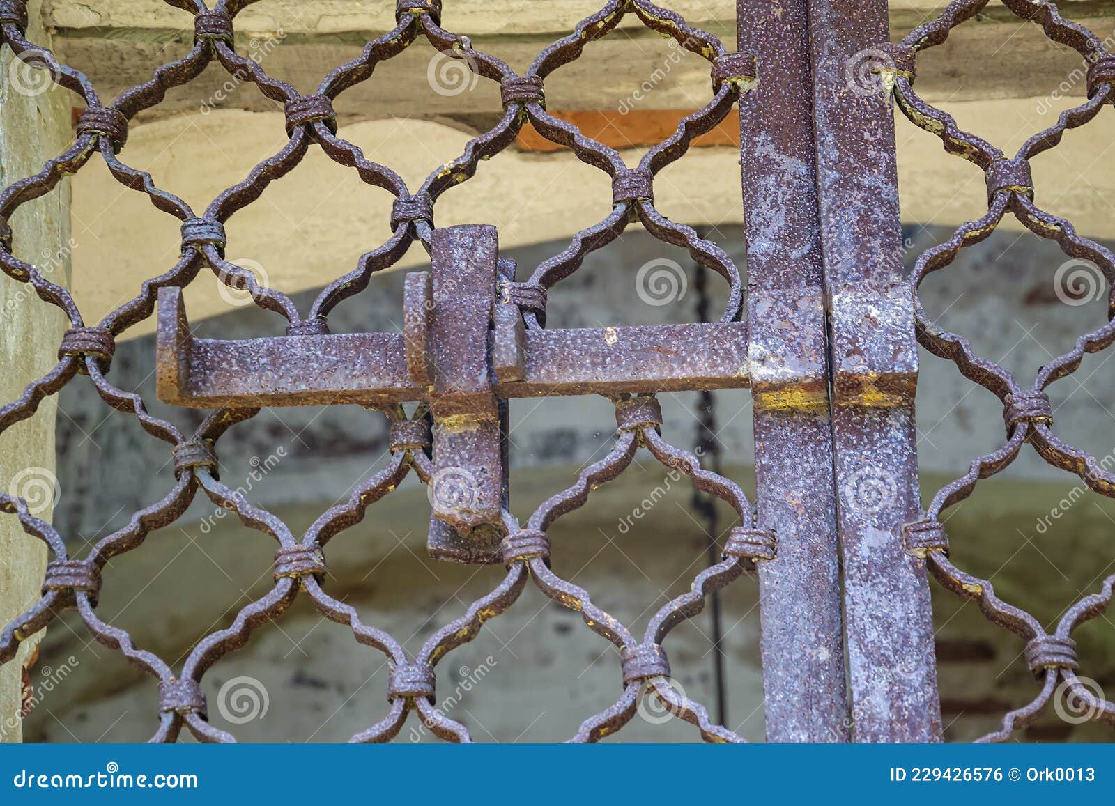 Metal window grating stock photo. Image of metallic - 229426576