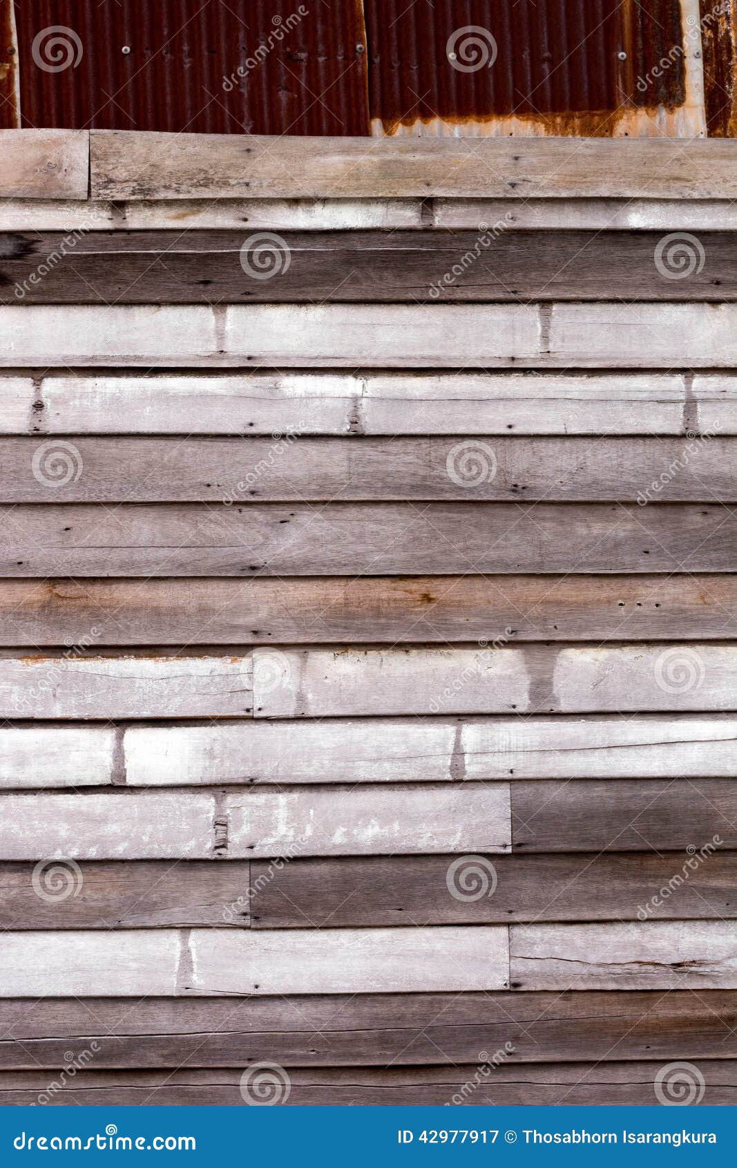 Old Rust Galvanized Metal and Wood Title Wall. Stock Image - Image of ...