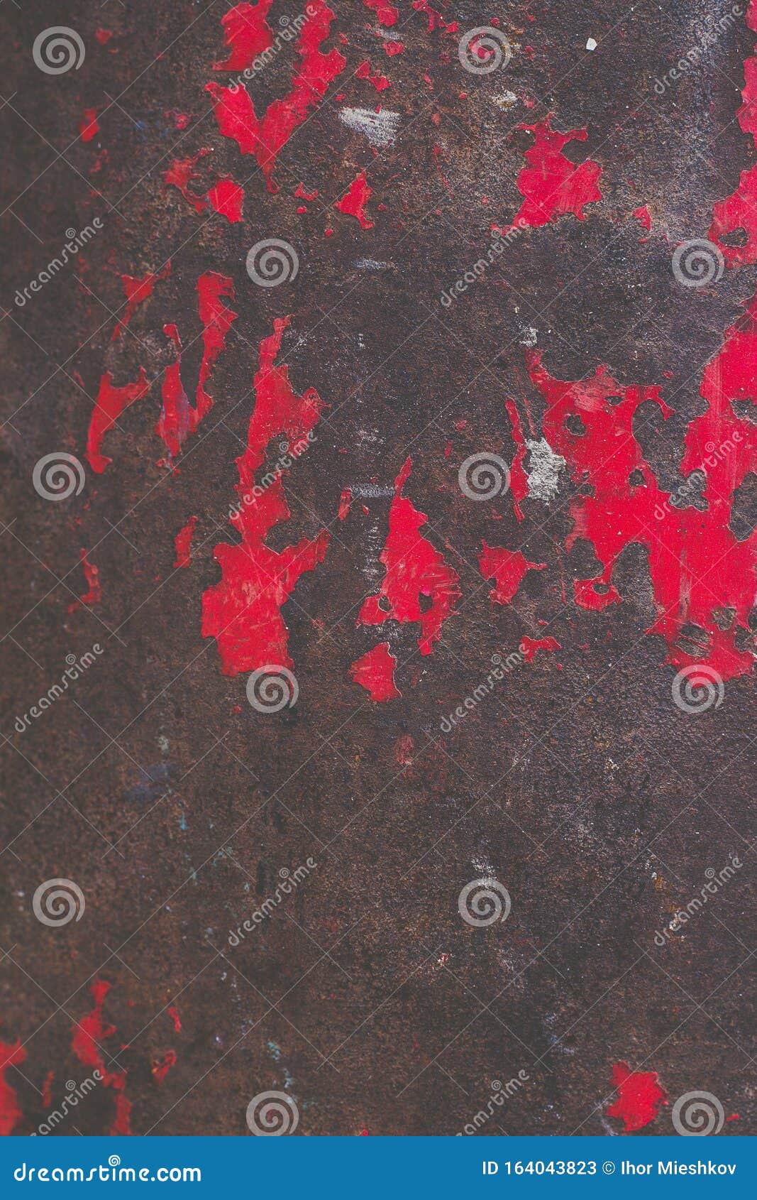 Old Rust on Metal with Red Paint in Vintage Style Stock Image - Image ...