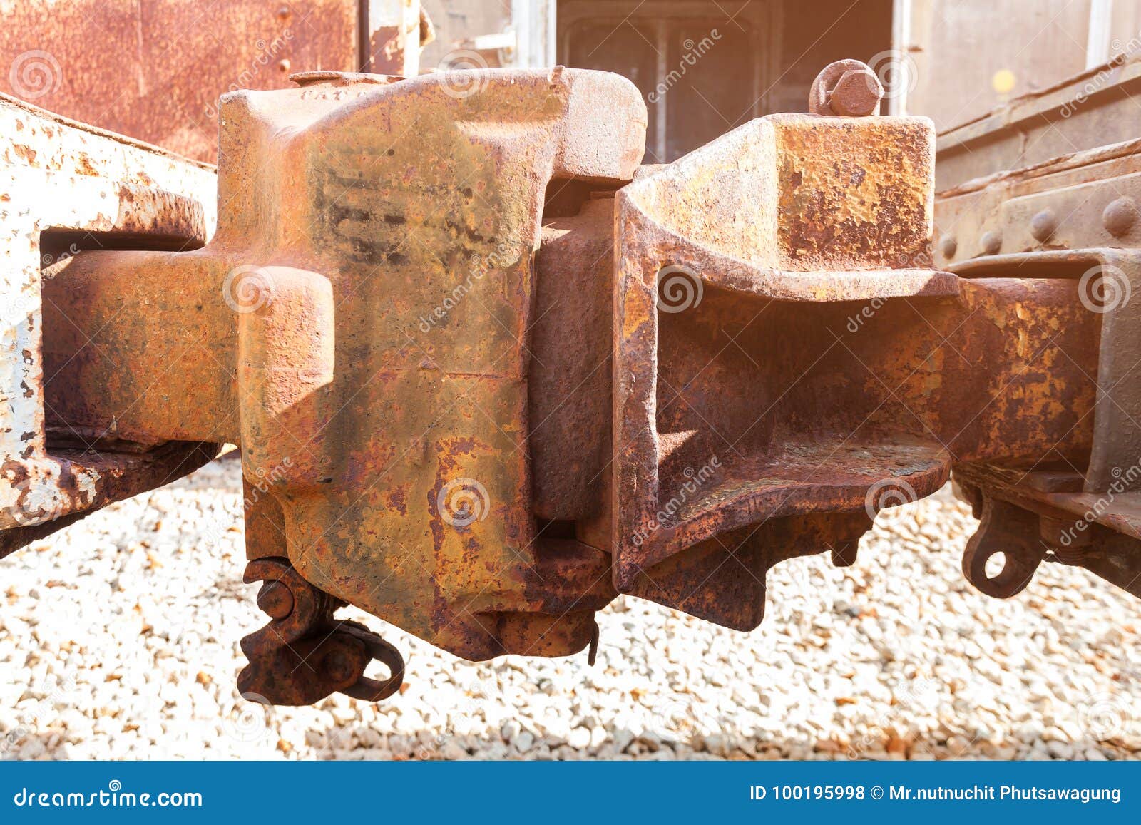 Old rust Rail joints stock photo. Image of industrial - 100195998