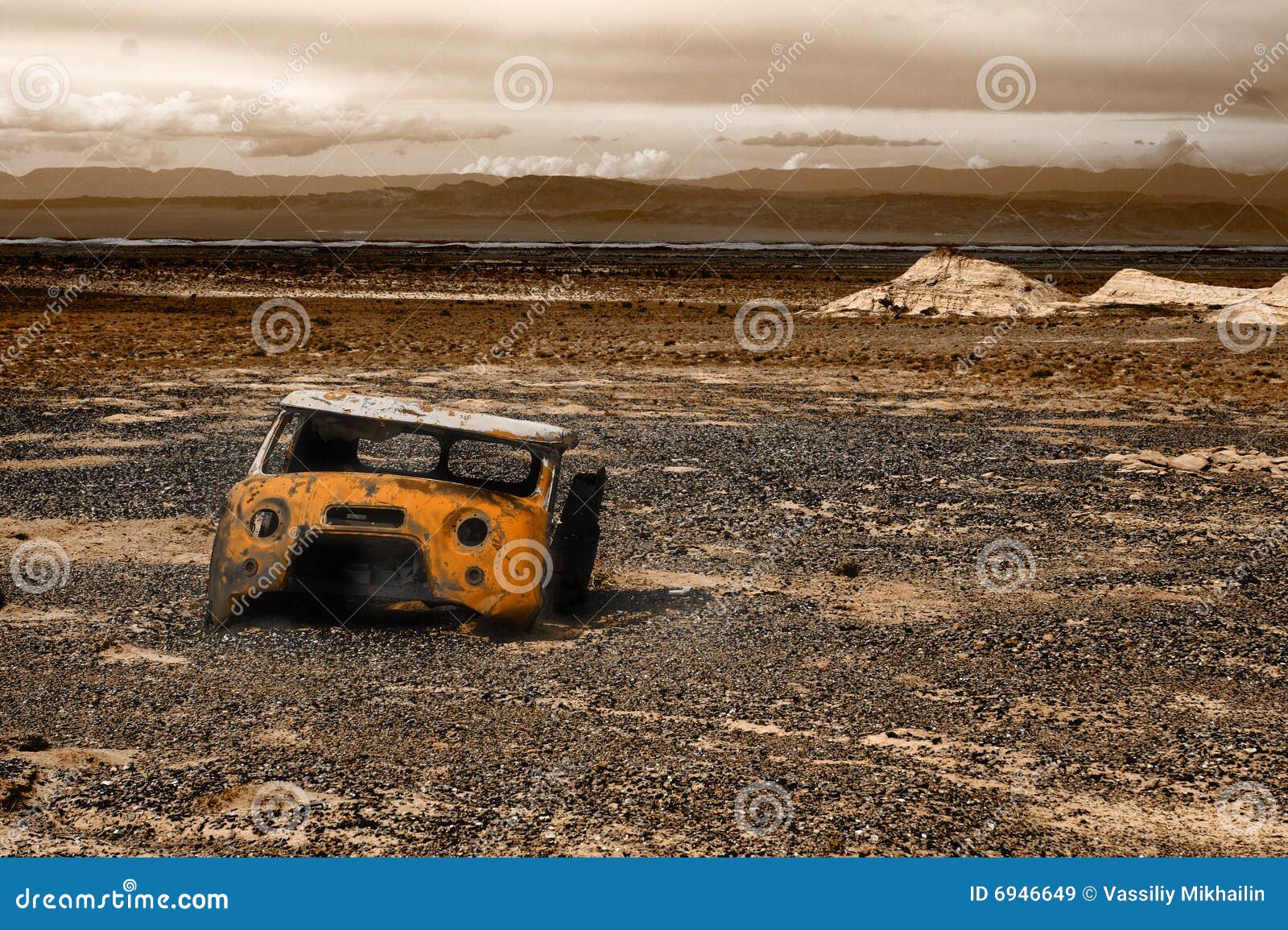 Old Rust Truck Cab. Sad Landscape Stock Image - Image of auto ...