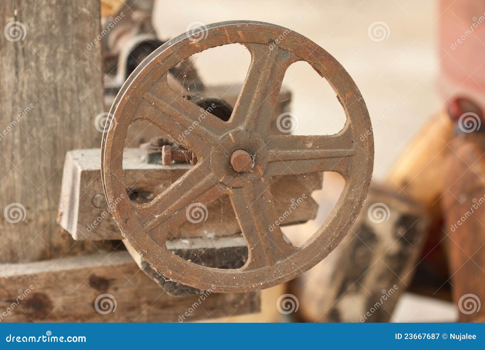 Old rust wheel stock image. Image of metal, machine, detail - 23667687