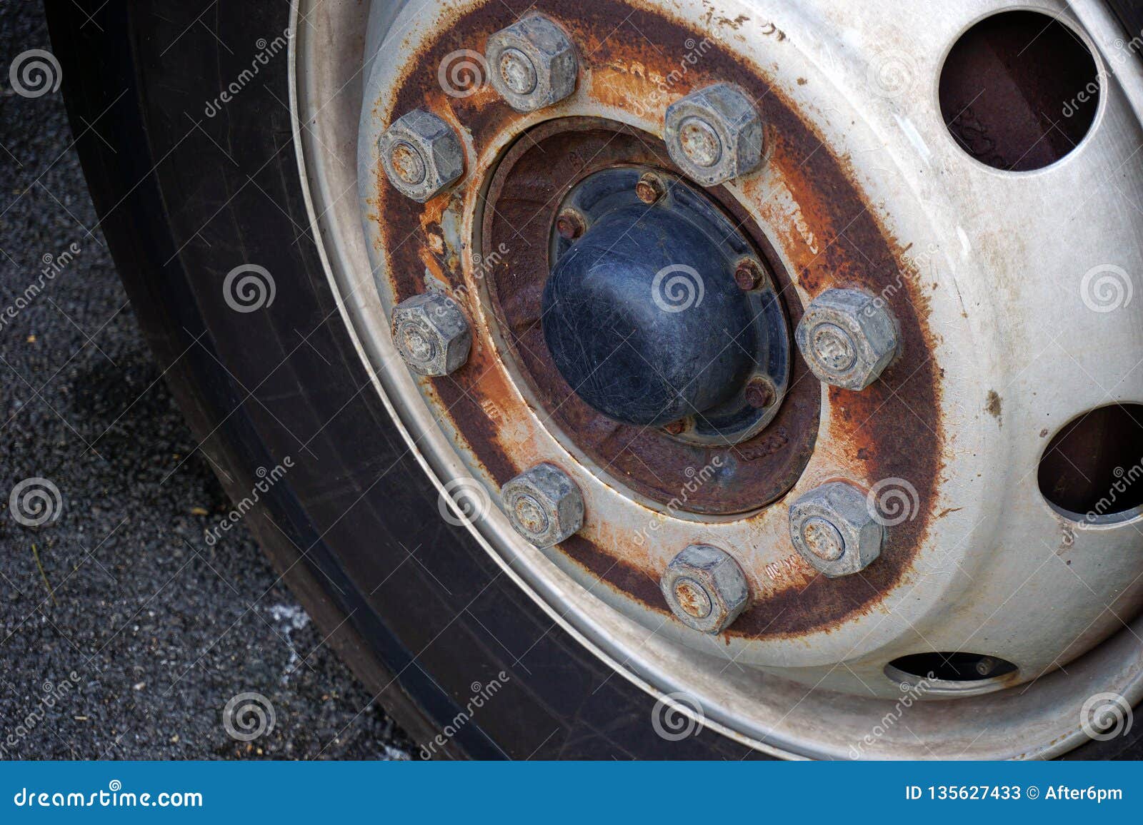 Old rust wheel truck stock image. Image of aged, automobile - 135627433