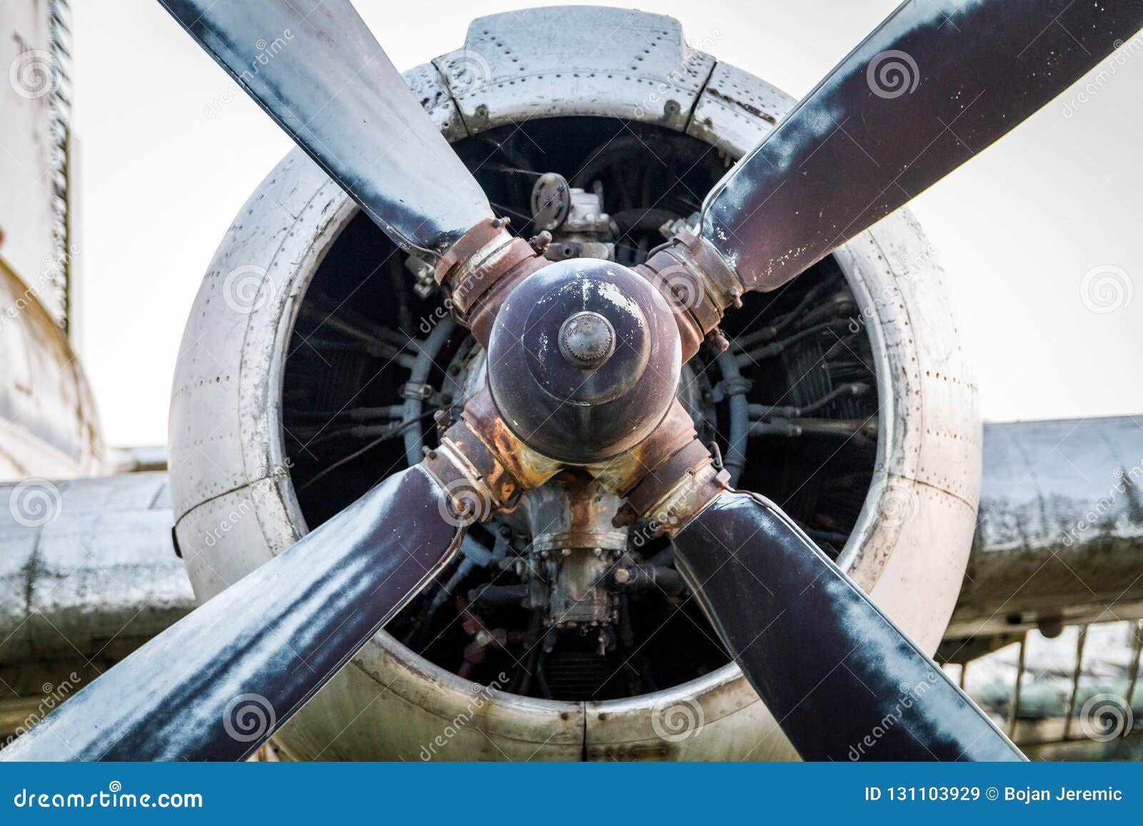 Old Rusted Airplane Engine in Close Up Shot Stock Image - Image of ...