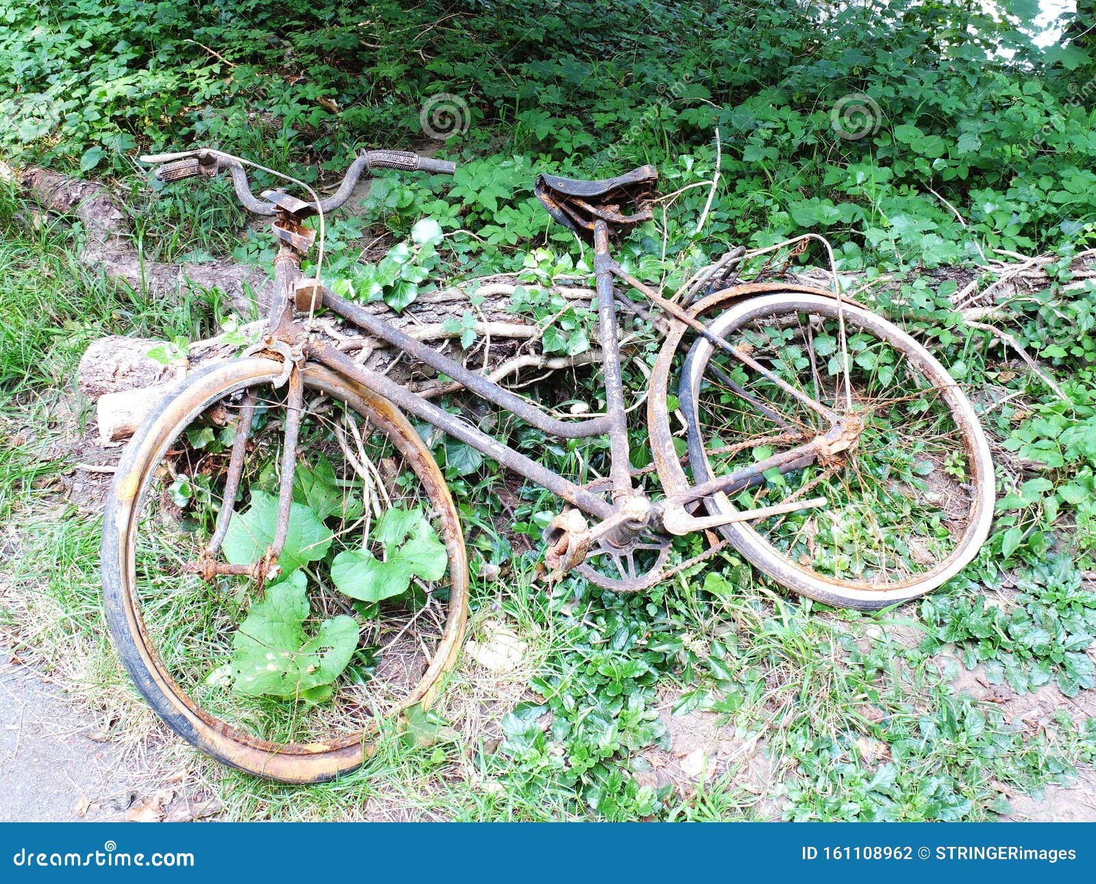 Old and Rusted Bicycle Recovered from a River Stock Photo - Image of ...