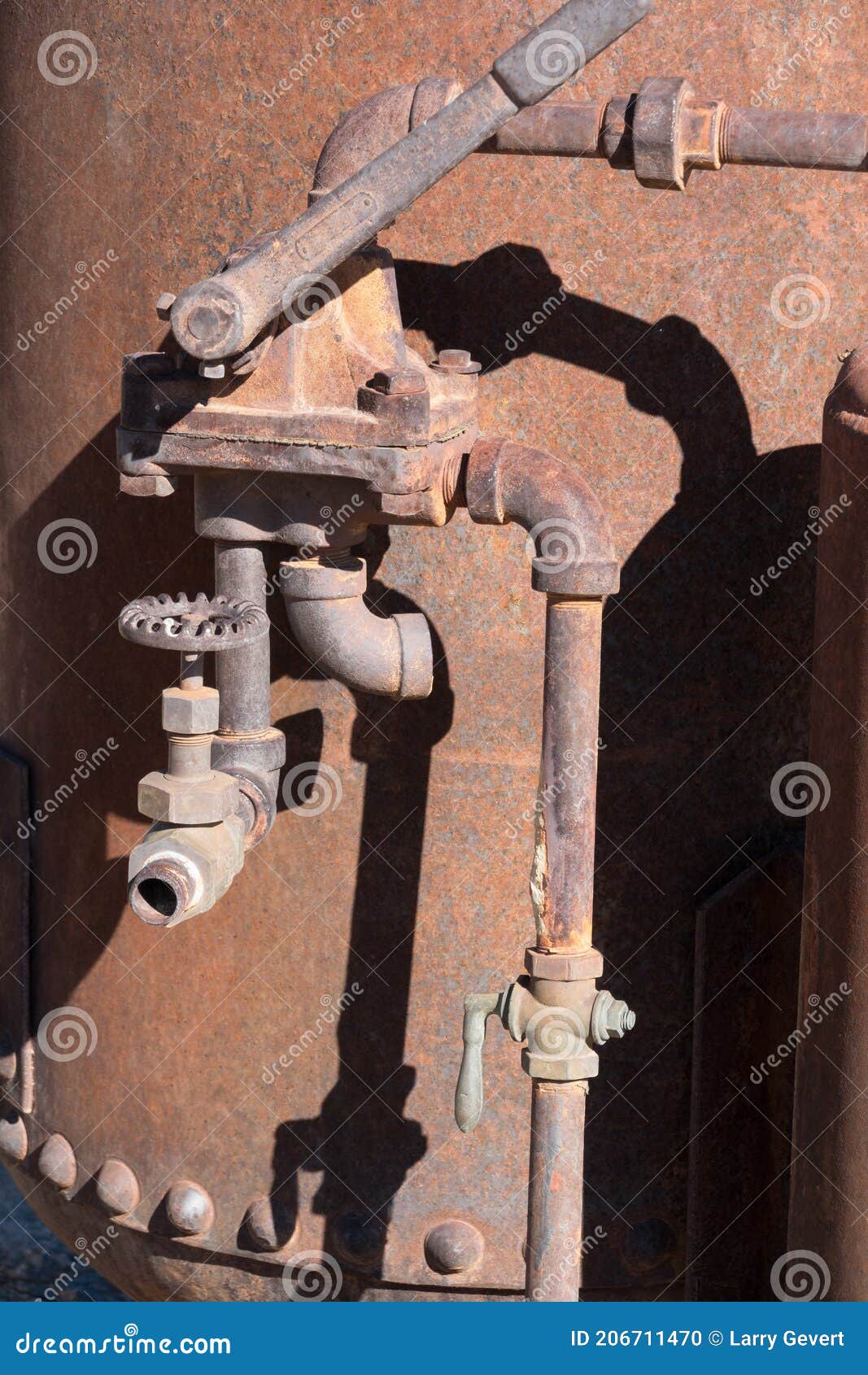 Old Rusted Boiler and Hardware Stock Photo - Image of industry ...