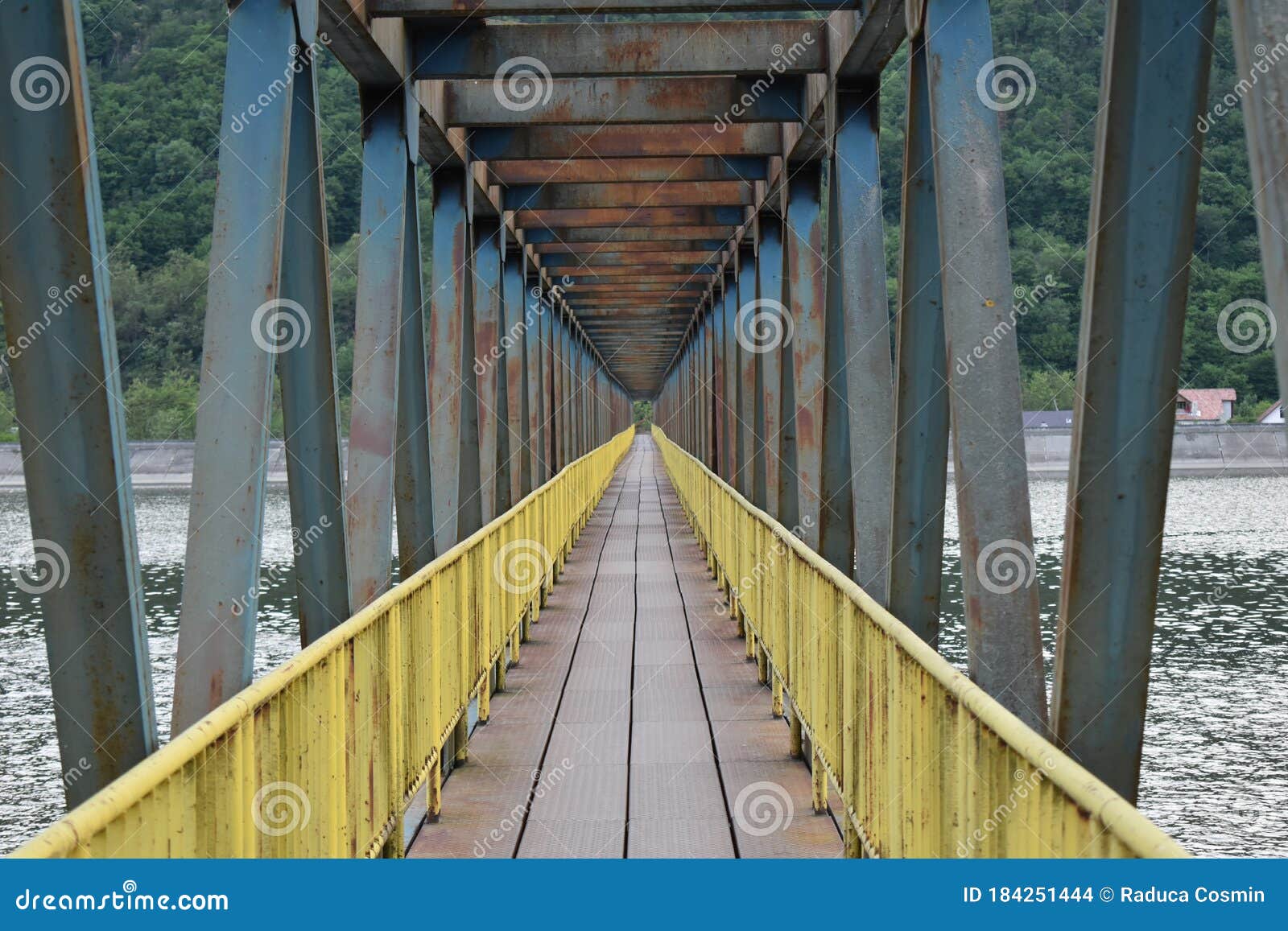 Old Rusted Bridge Over Water Stock Photo - Image of river, lake: 184251444