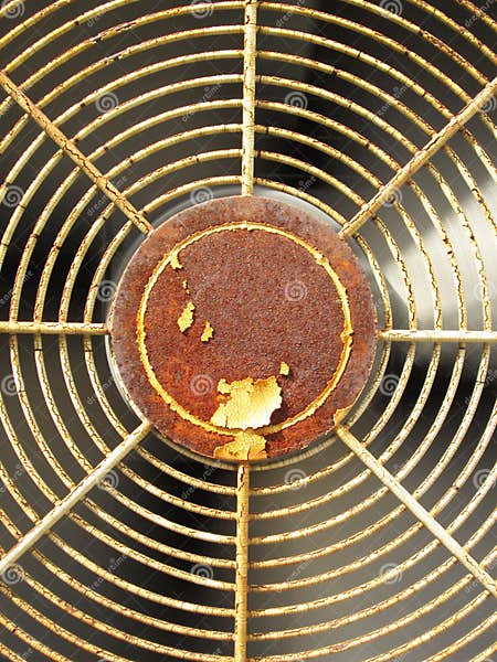 Old Rusted Broken Air Conditioner Fan Stock Photo - Image of cooling ...