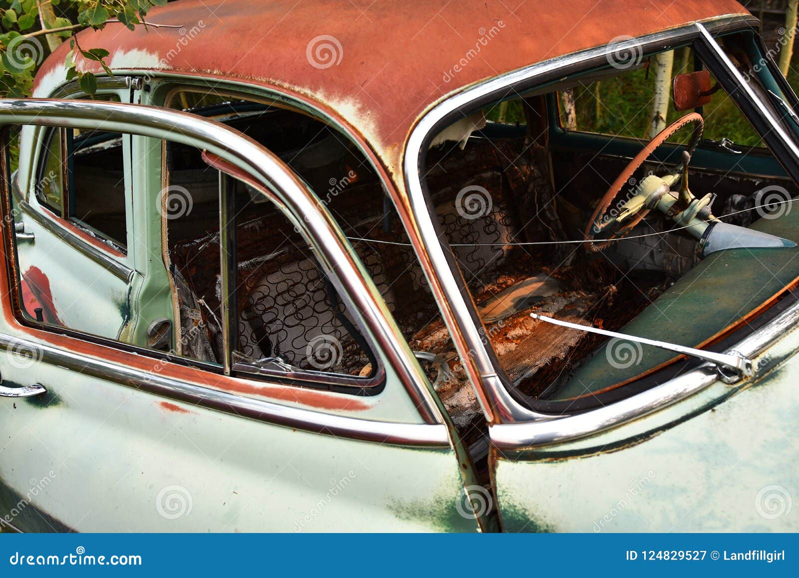 Old Rusted Car Wreckage stock image. Image of junk, technology - 124829527