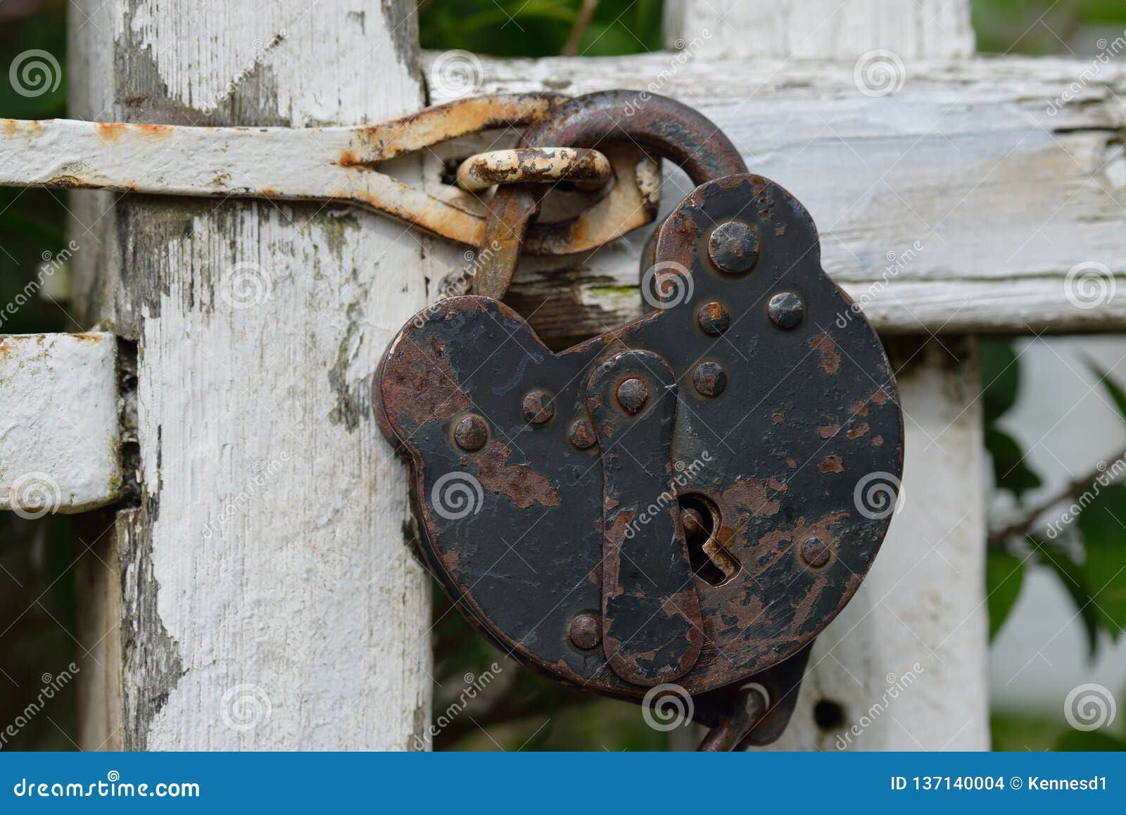 Old Rusted Colonial Lock on Gate in Williamsburg Virginia Stock Photo ...