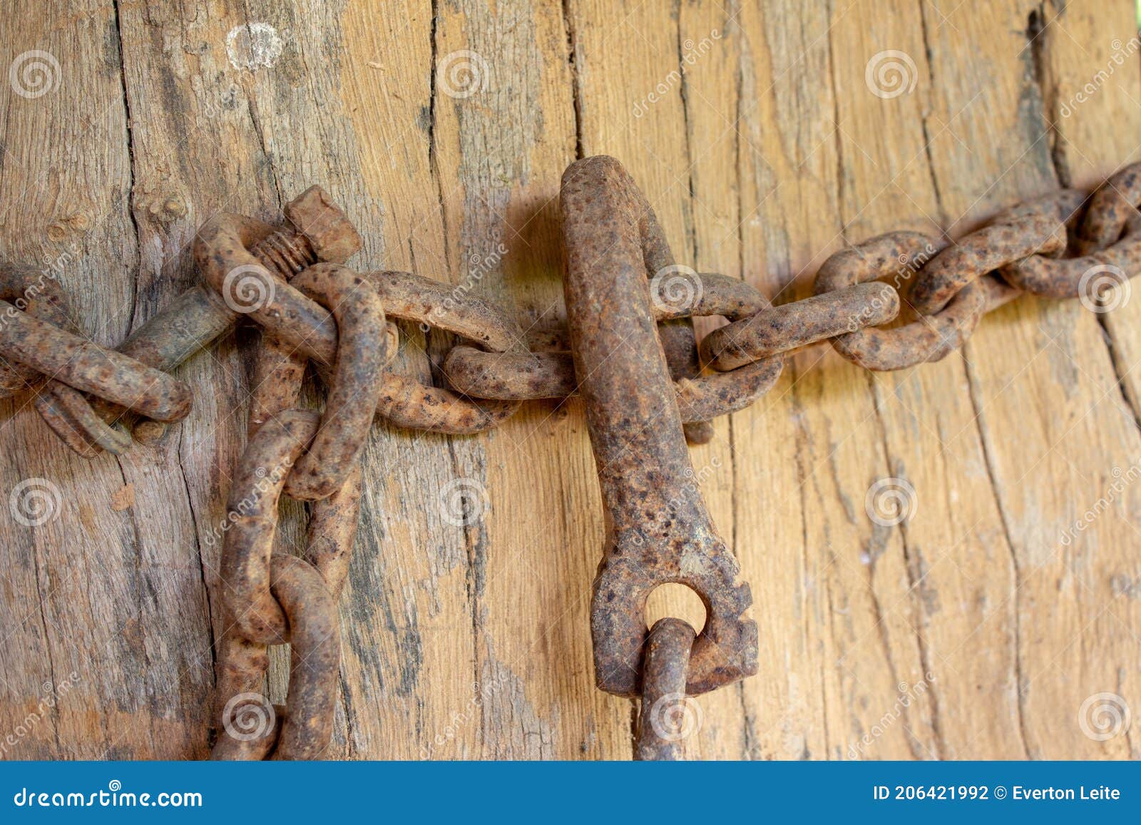 Old, Rusted, Corroded Chain Used on a Farm Stock Photo - Image of ...
