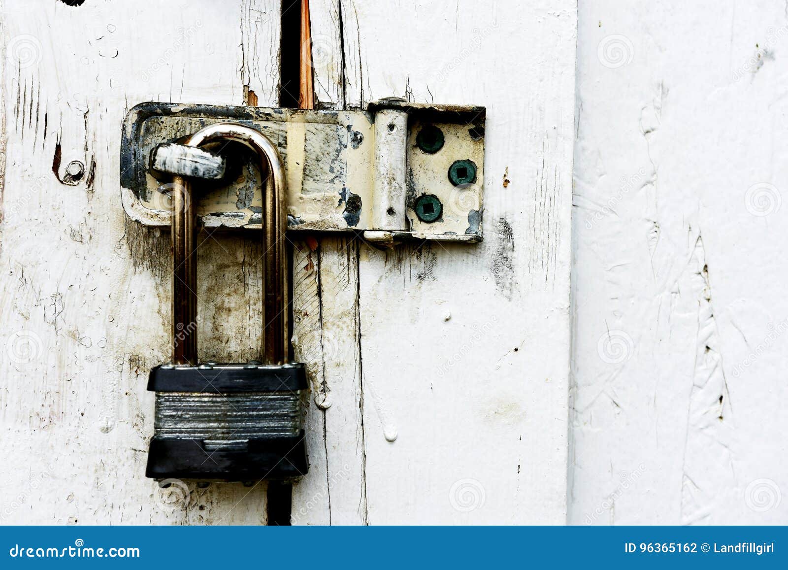 Old Rusted Door Lock stock photo. Image of latch, chain - 96365162