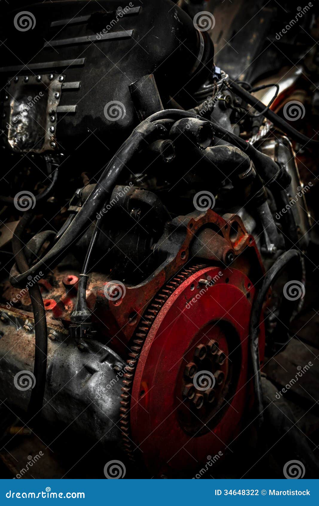 Old rusted engine stock photo. Image of electric, business - 34648322