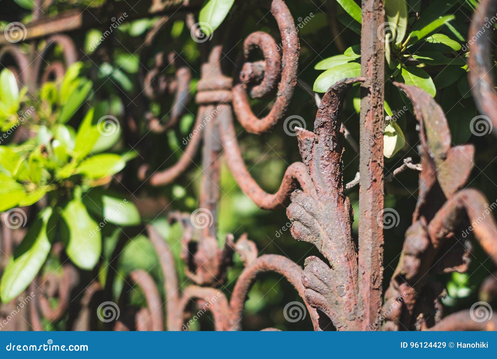 Old Rusted Fence, Rusty Railing, Wrought Metal Balustrade Stock Image ...