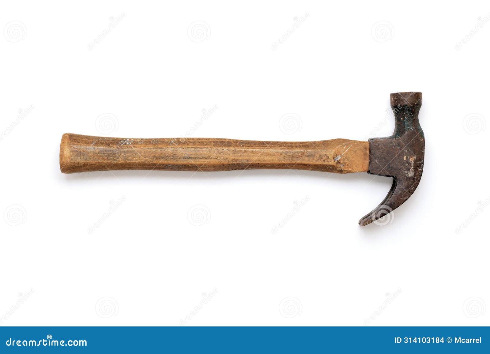 Old Rusted Hammer with Wooden Handle Stock Photo - Image of ...