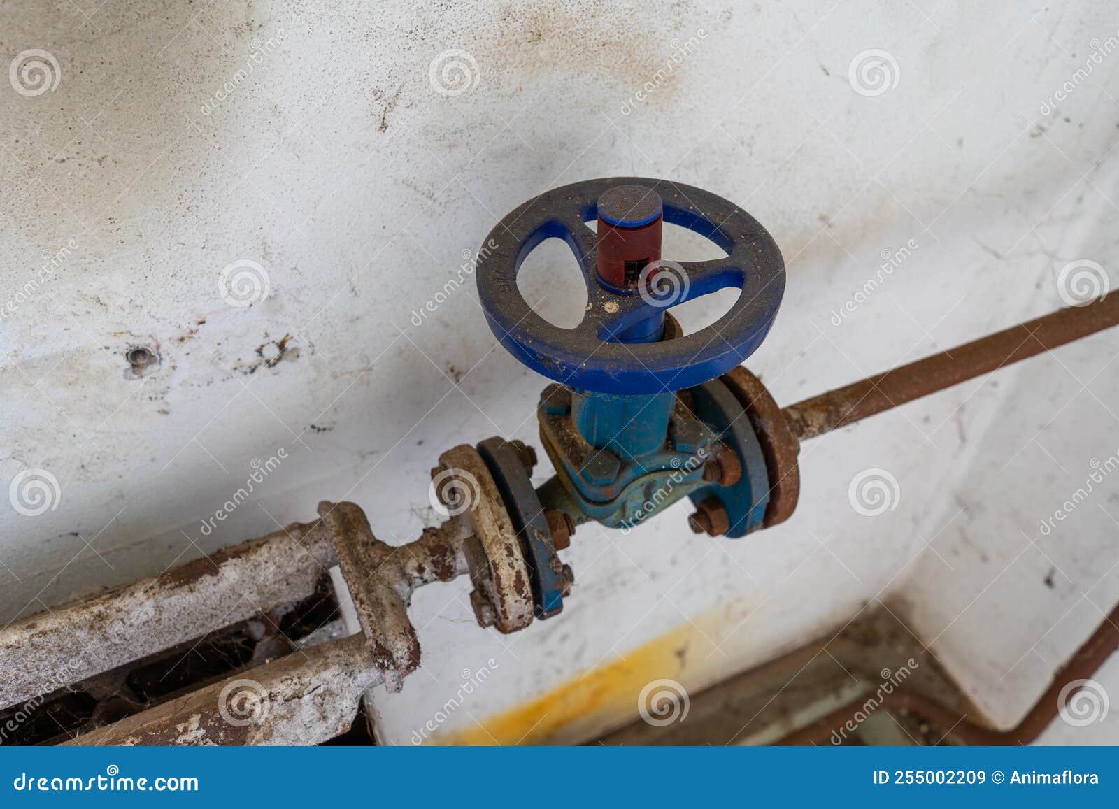 Old Rusted Heater Valve with Pipe Stock Image - Image of iron ...