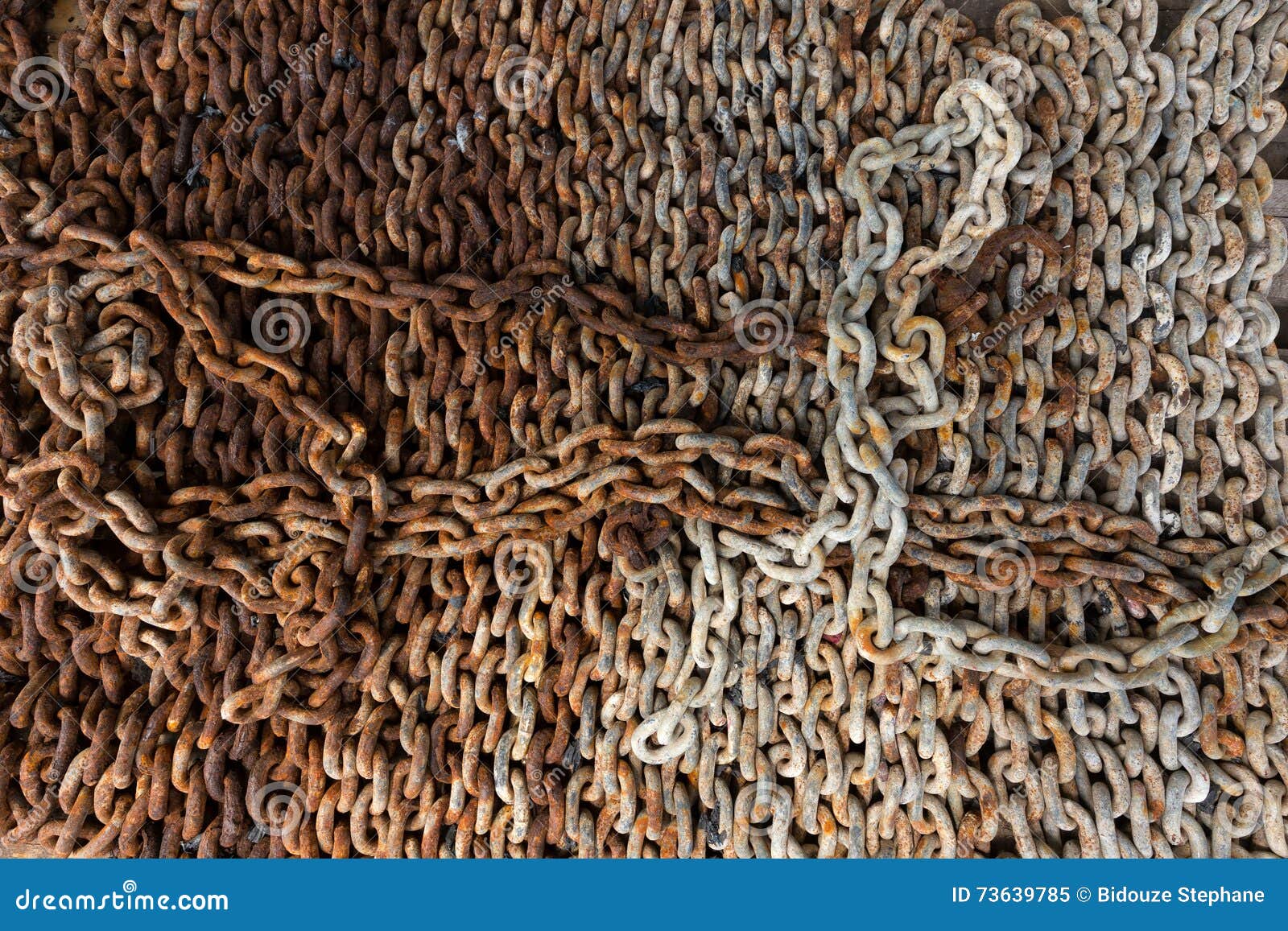 Old rusted iron chain stock image. Image of iron, bunch - 73639785