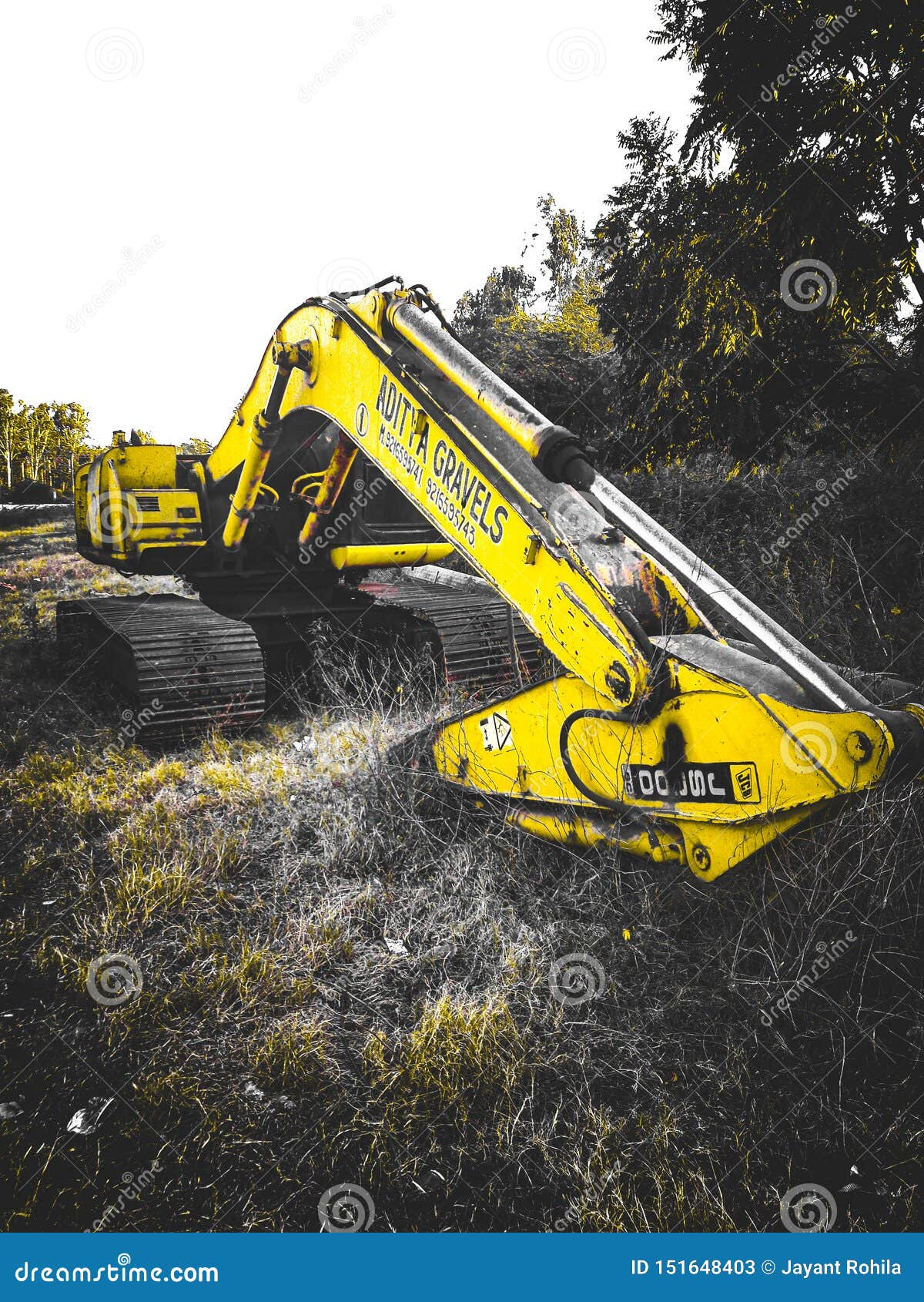 Old rusted Jcb machine editorial stock photo. Image of yellow - 151648403