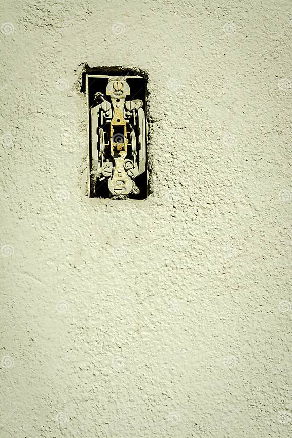 Old Rusted Light Switch that is Broke Stock Photo - Image of light ...