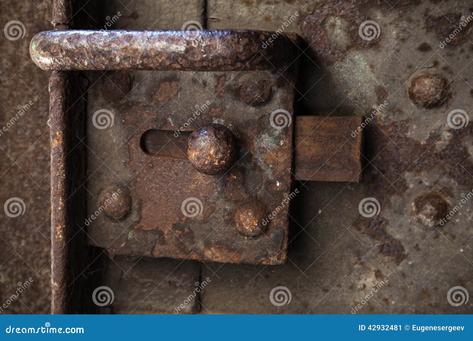Old Rusted Lock on Steel Door Stock Image - Image of vintage, secret ...