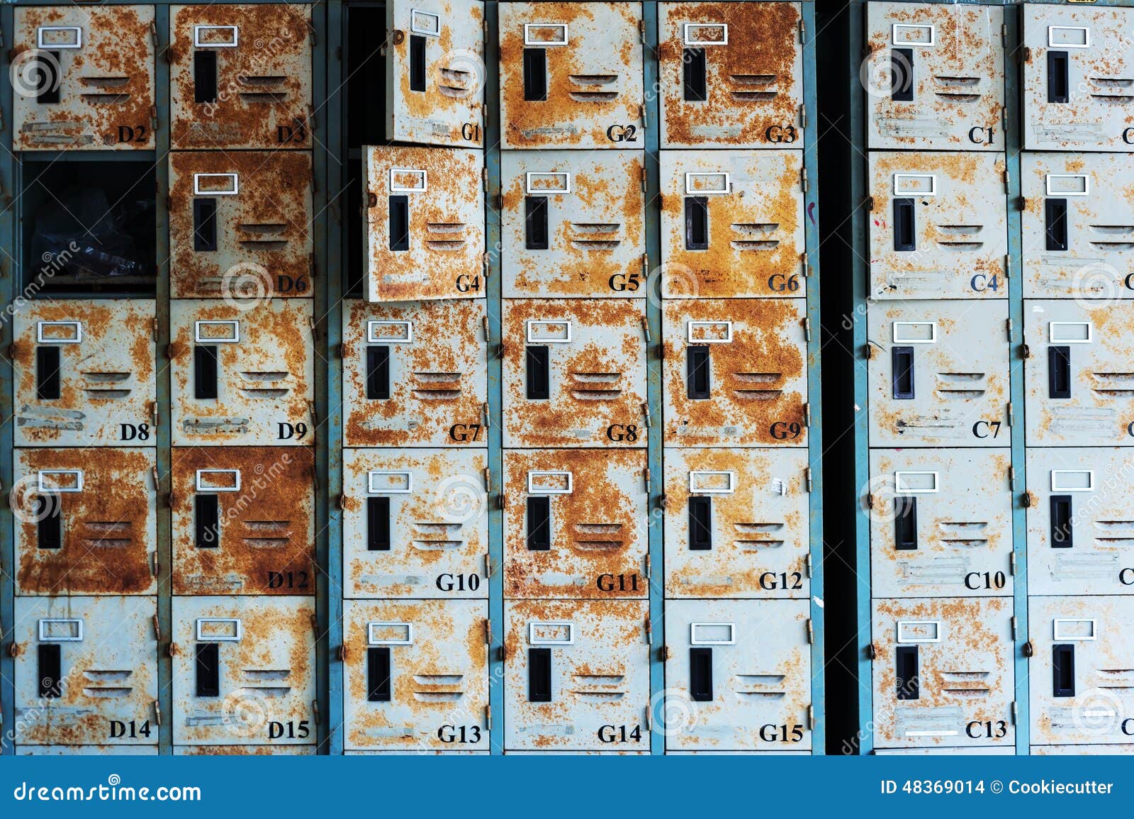 Old and rusted locker stock photo. Image of locker, rustic - 48369014