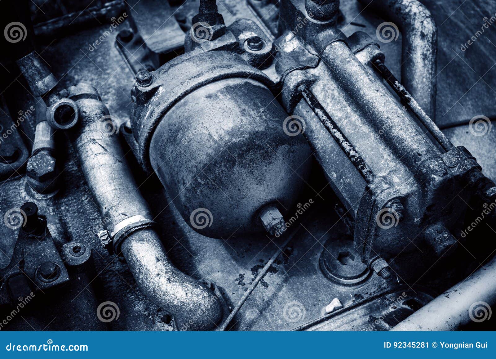 Old rusted machine stock image. Image of steel, detail - 92345281