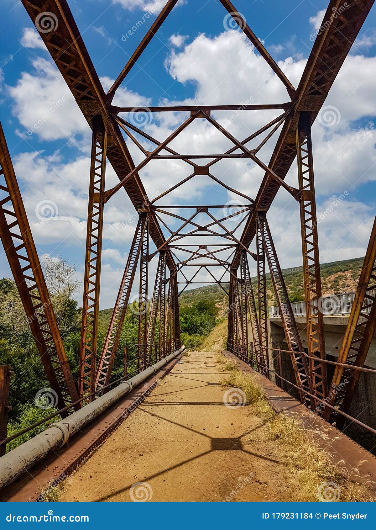 Old rusted metal bridge stock photo. Image of transport - 179231184