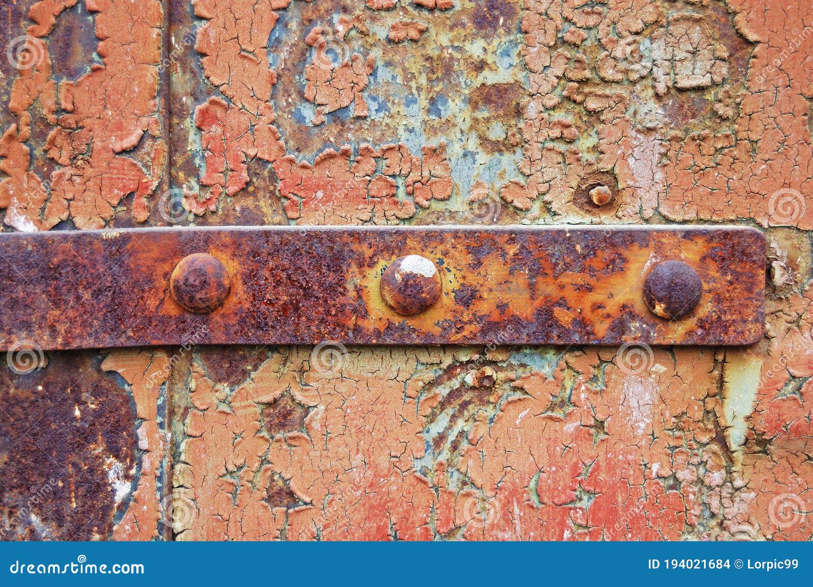 View of a Old Rusted Metal Door Stock Photo - Image of rust, view ...
