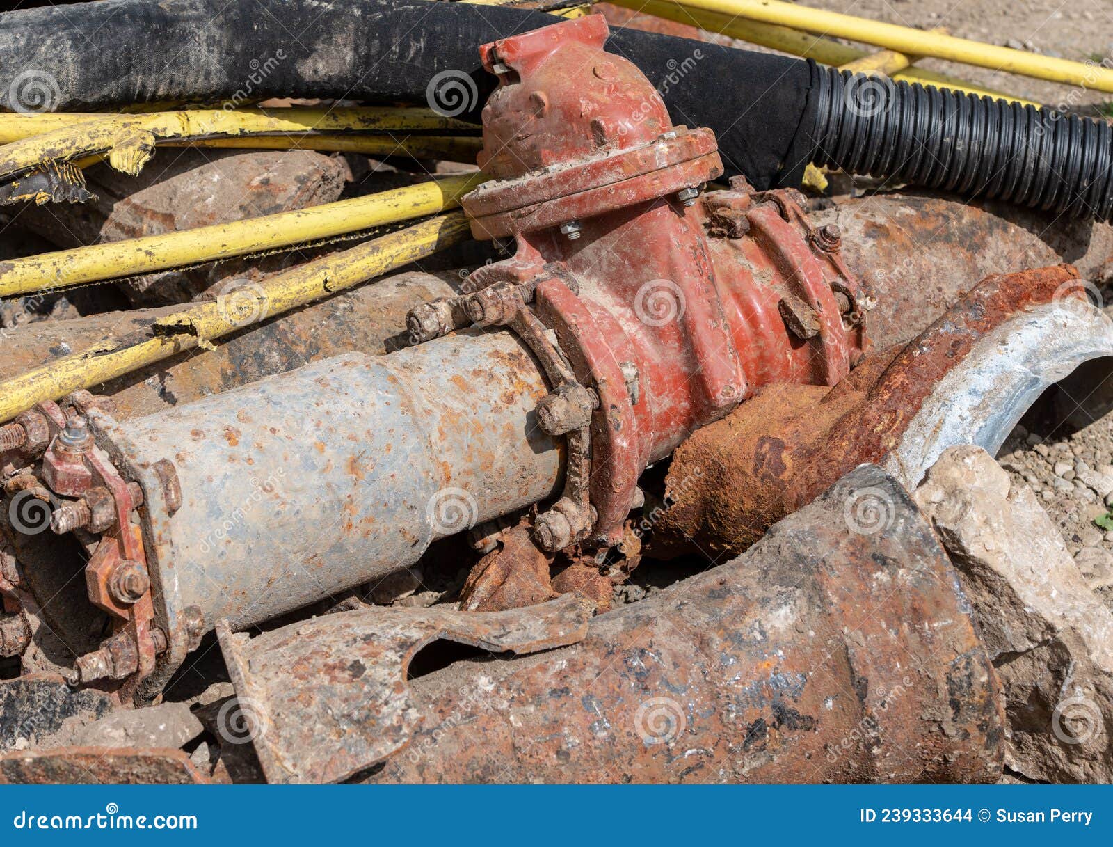 Old Rusted Metal, Sewer Systems, Pipes Rust Stock Photo - Image of wood ...