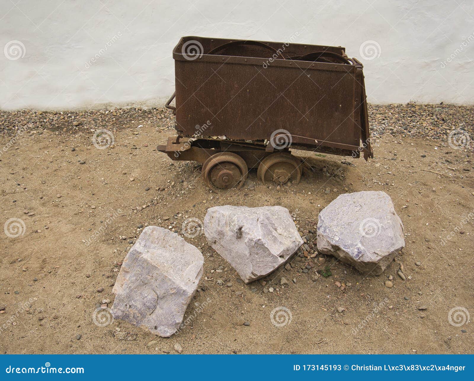 An Old Rusted Mine Car from a Mine Stock Image - Image of rock ...