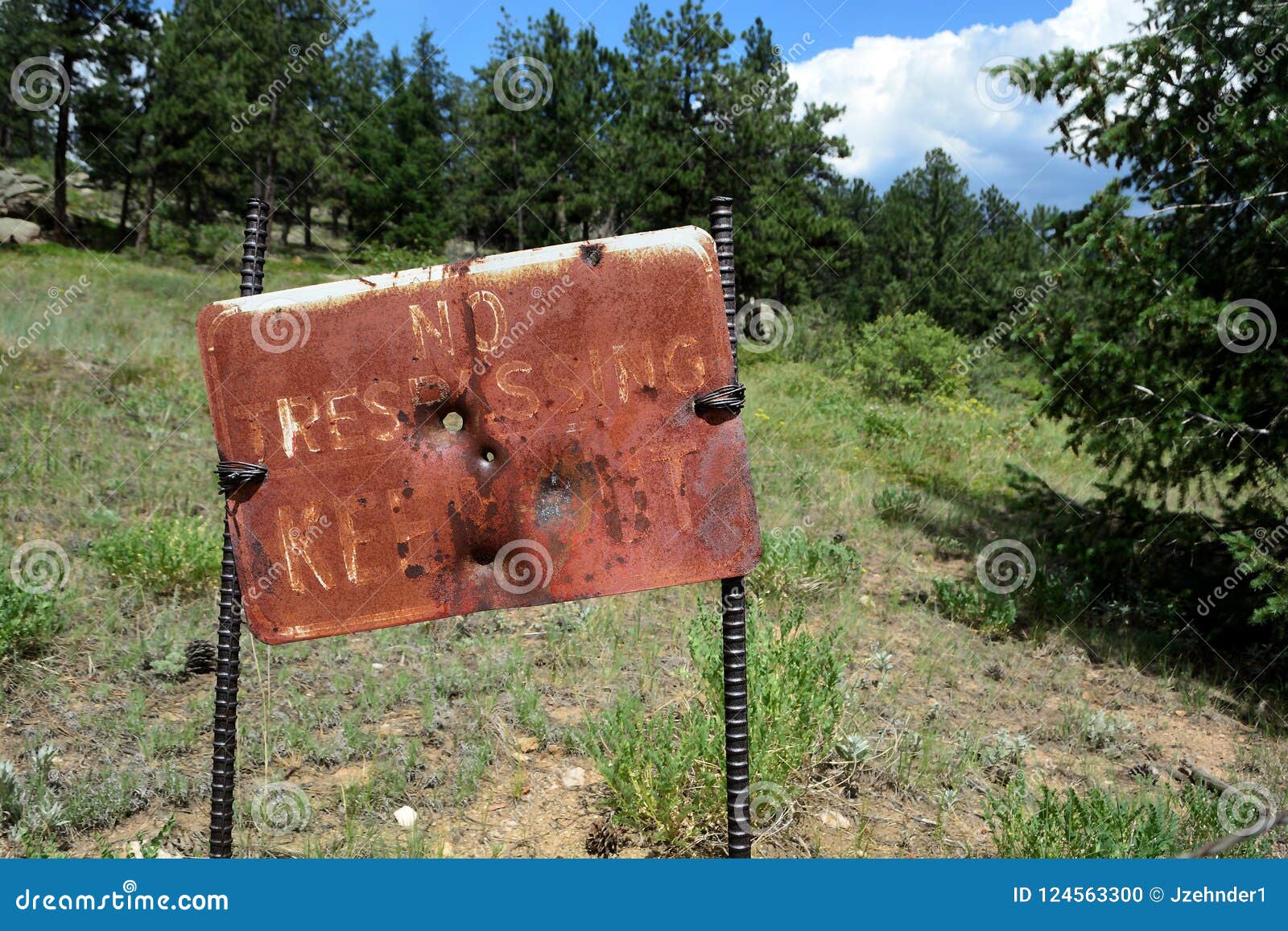 Old and Rusted No Trespassing Keep Out Sign Stock Photo - Image of ...