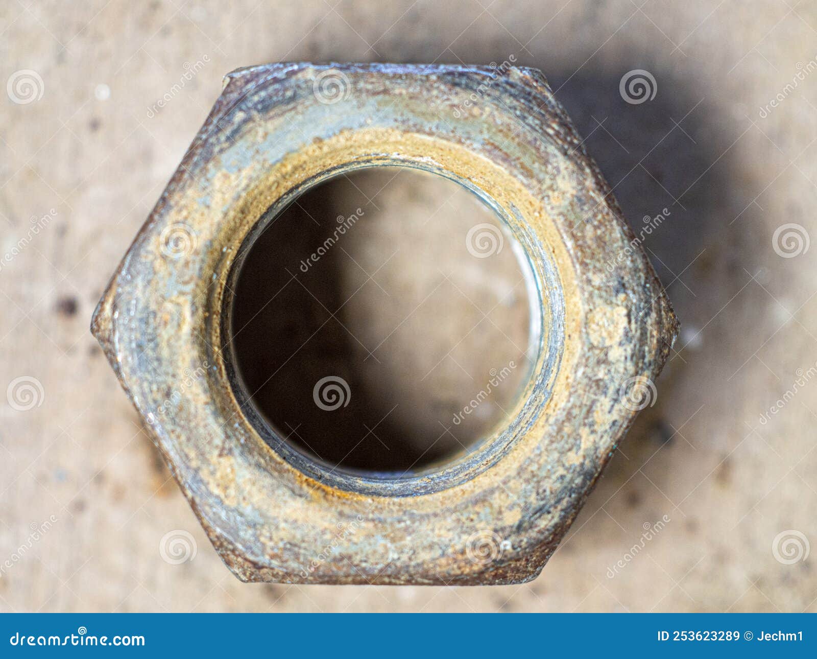 Old Rusted Nut. Texture or Coating for Graphic Design Stock Image ...