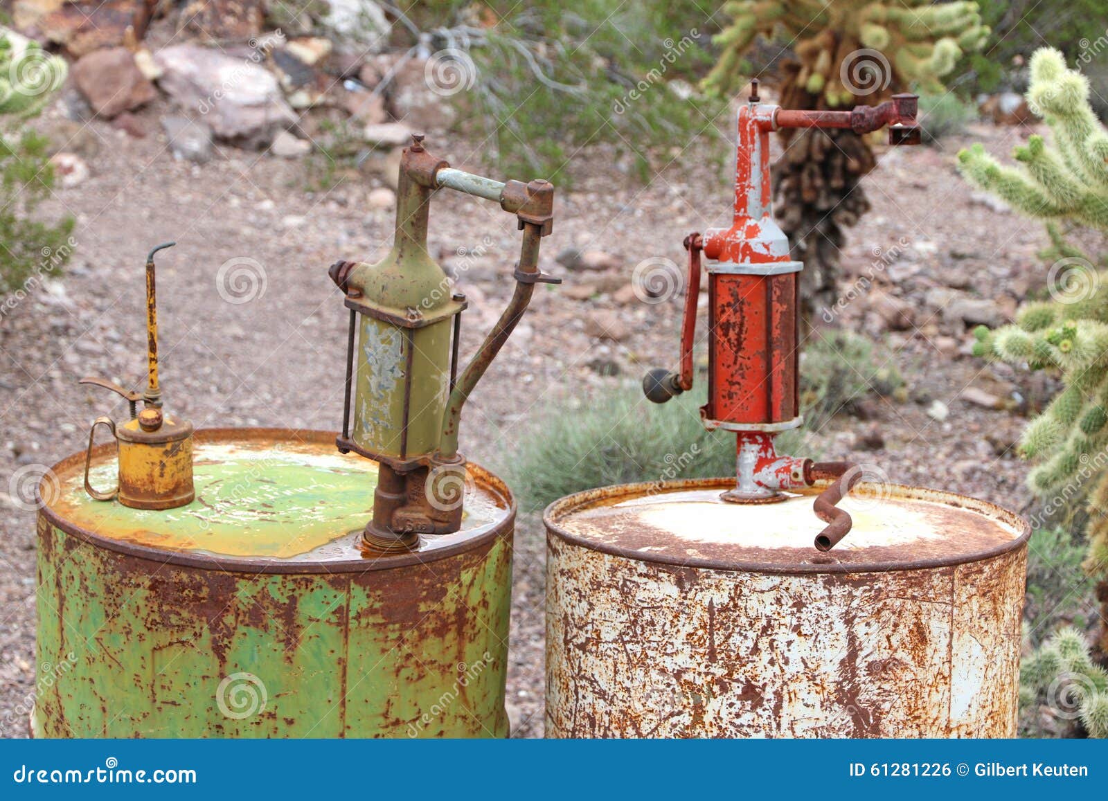 Old rusted oil drums stock photo. Image of rusted, antique - 61281226