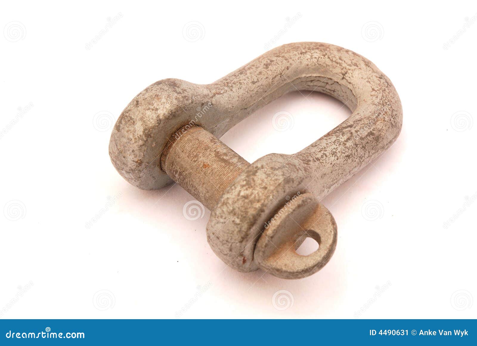 Old rusted shackle stock image. Image of antique, link - 4490631