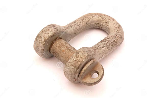 Old rusted shackle stock image. Image of antique, link - 4490631