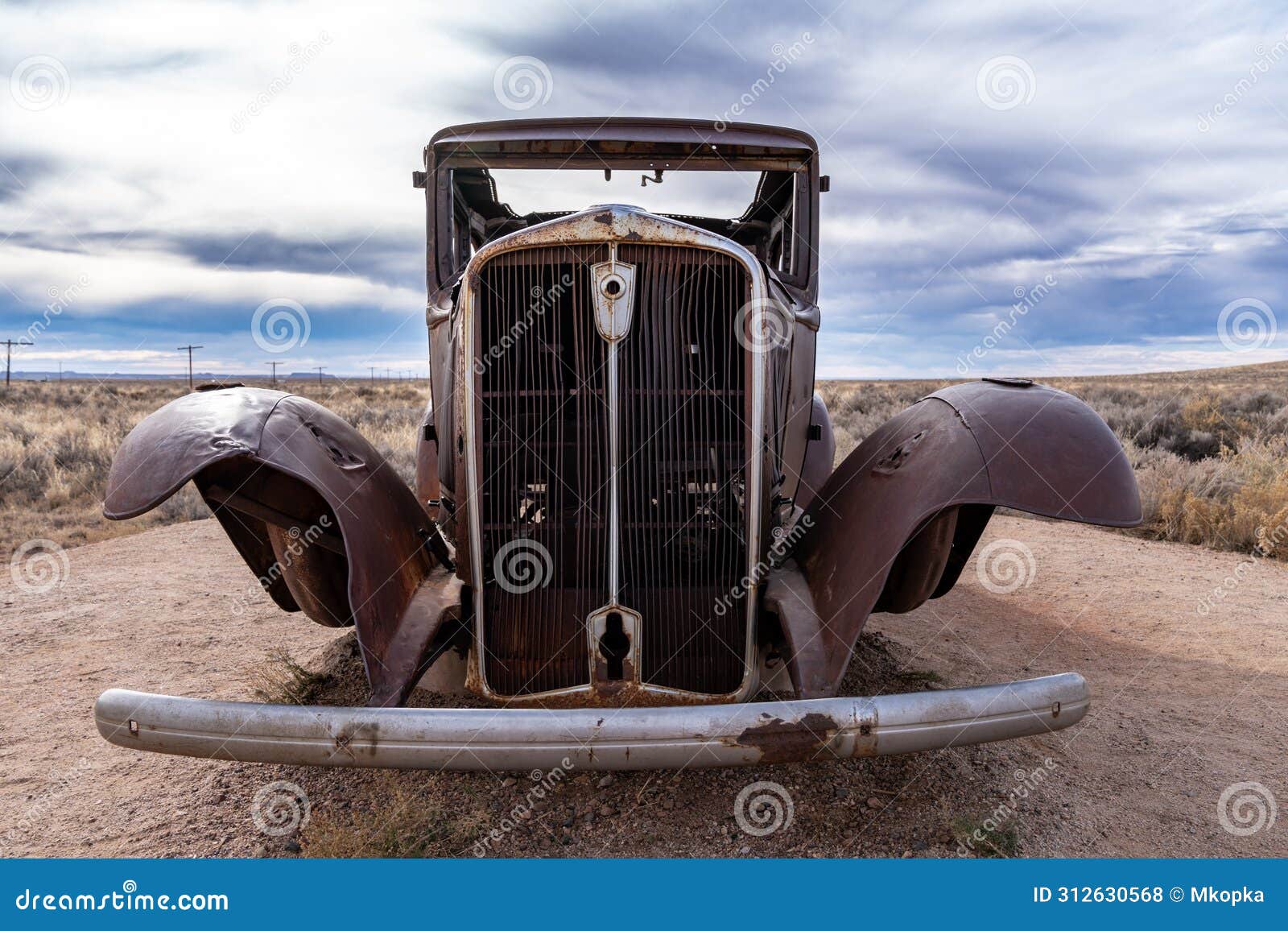 The Old Rusted Studebaker Landmark Car that Marks the Start of the ...