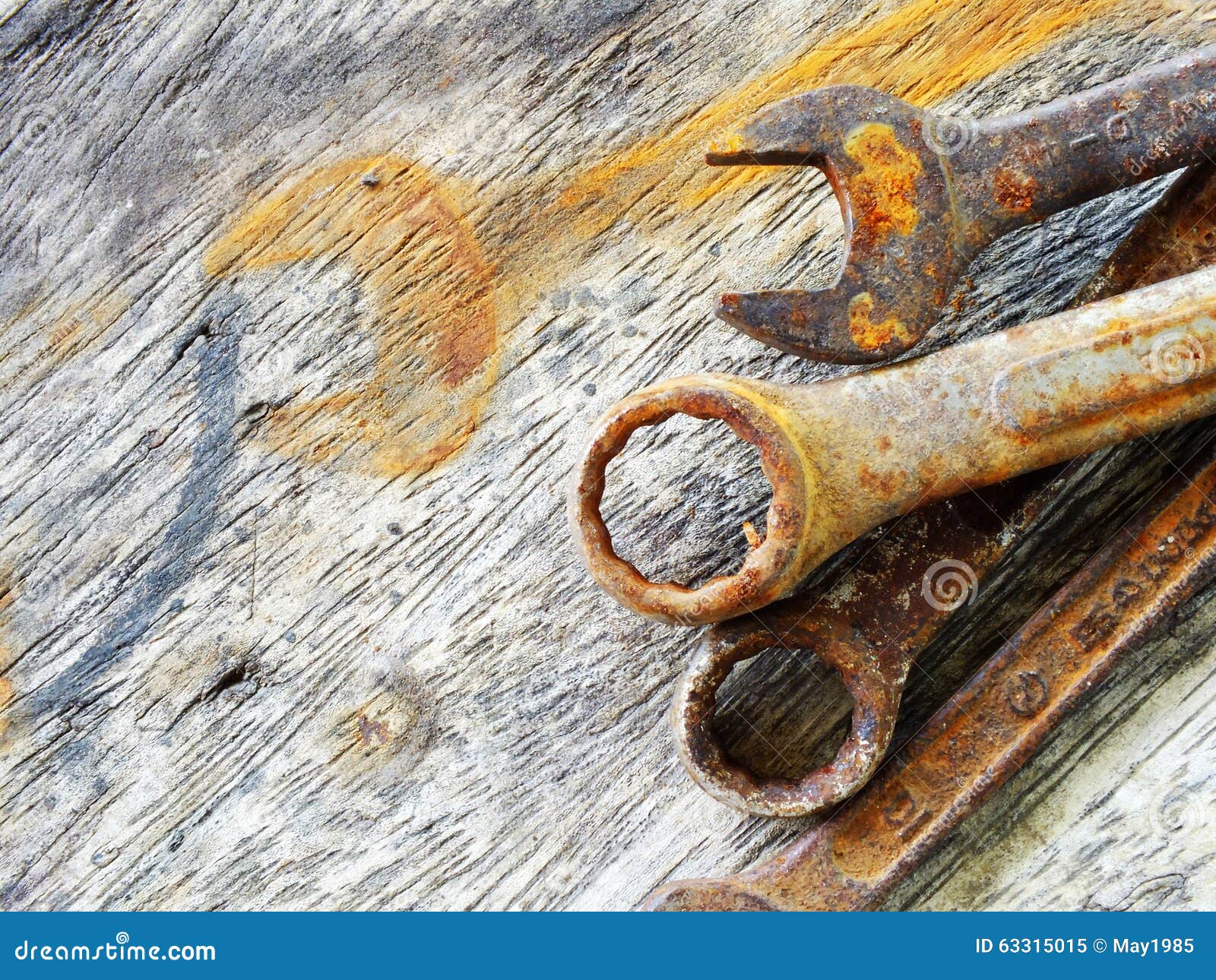 Old rusted tools stock image. Image of tools, wood, industry - 63315015