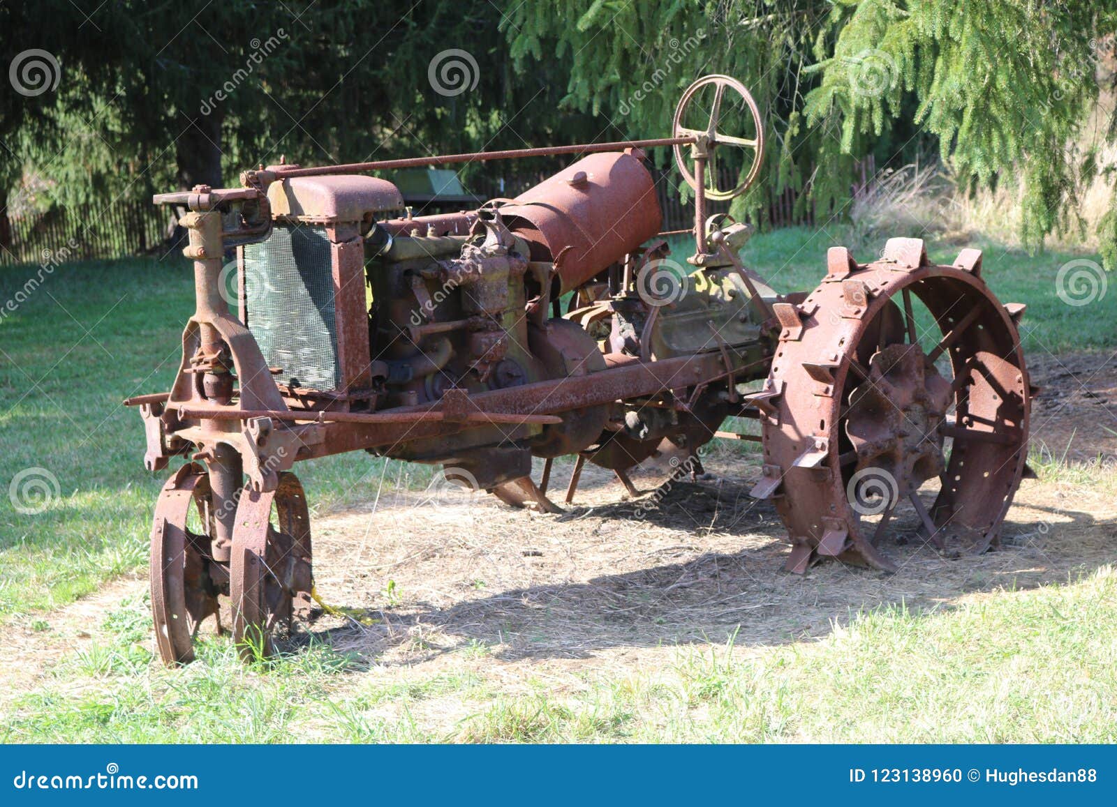 Old rusted tractor stock photo. Image of industry, trash - 123138960