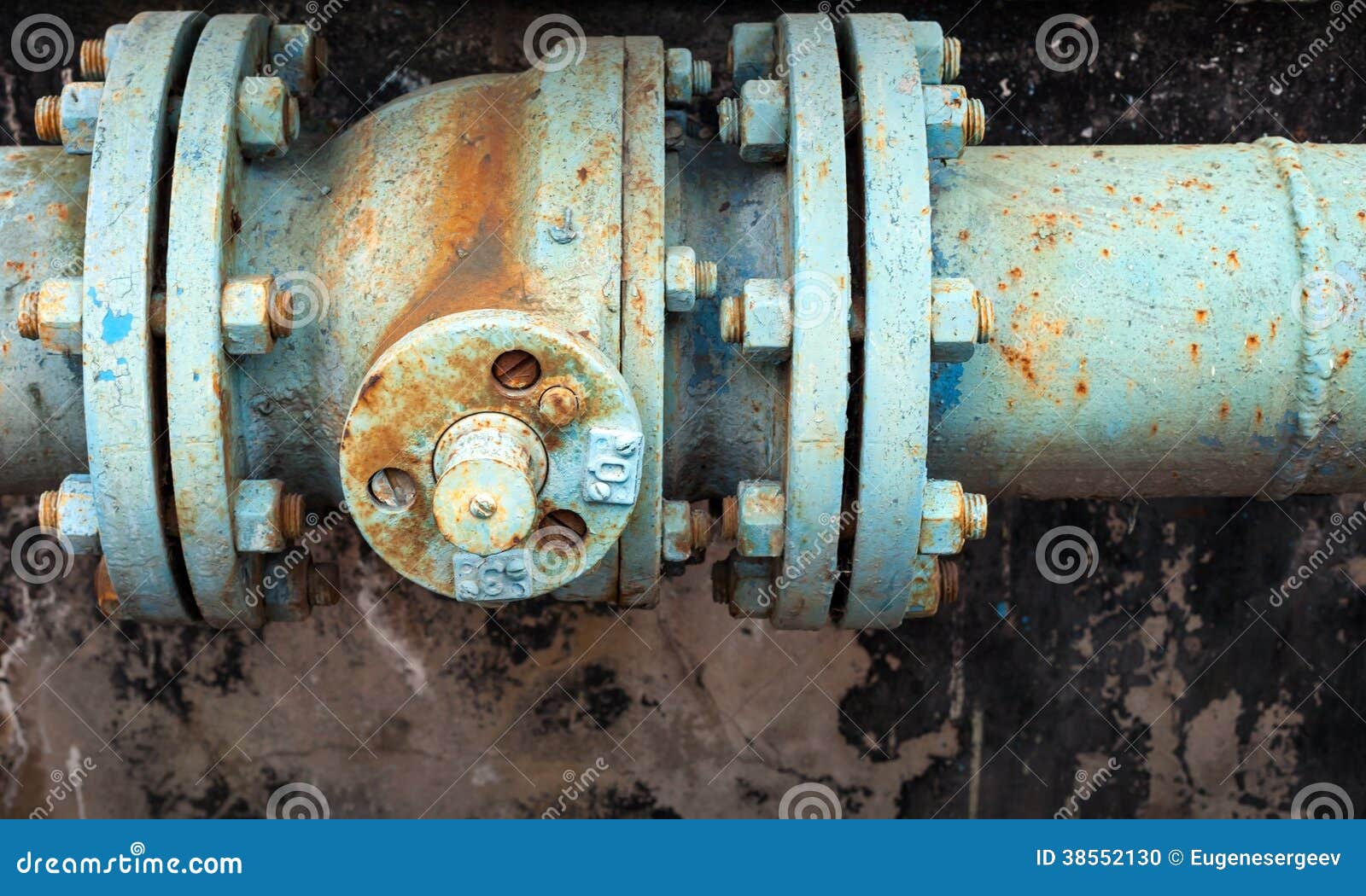 Old Rusted Valve on Industrial Pipeline Stock Photo - Image of piping ...