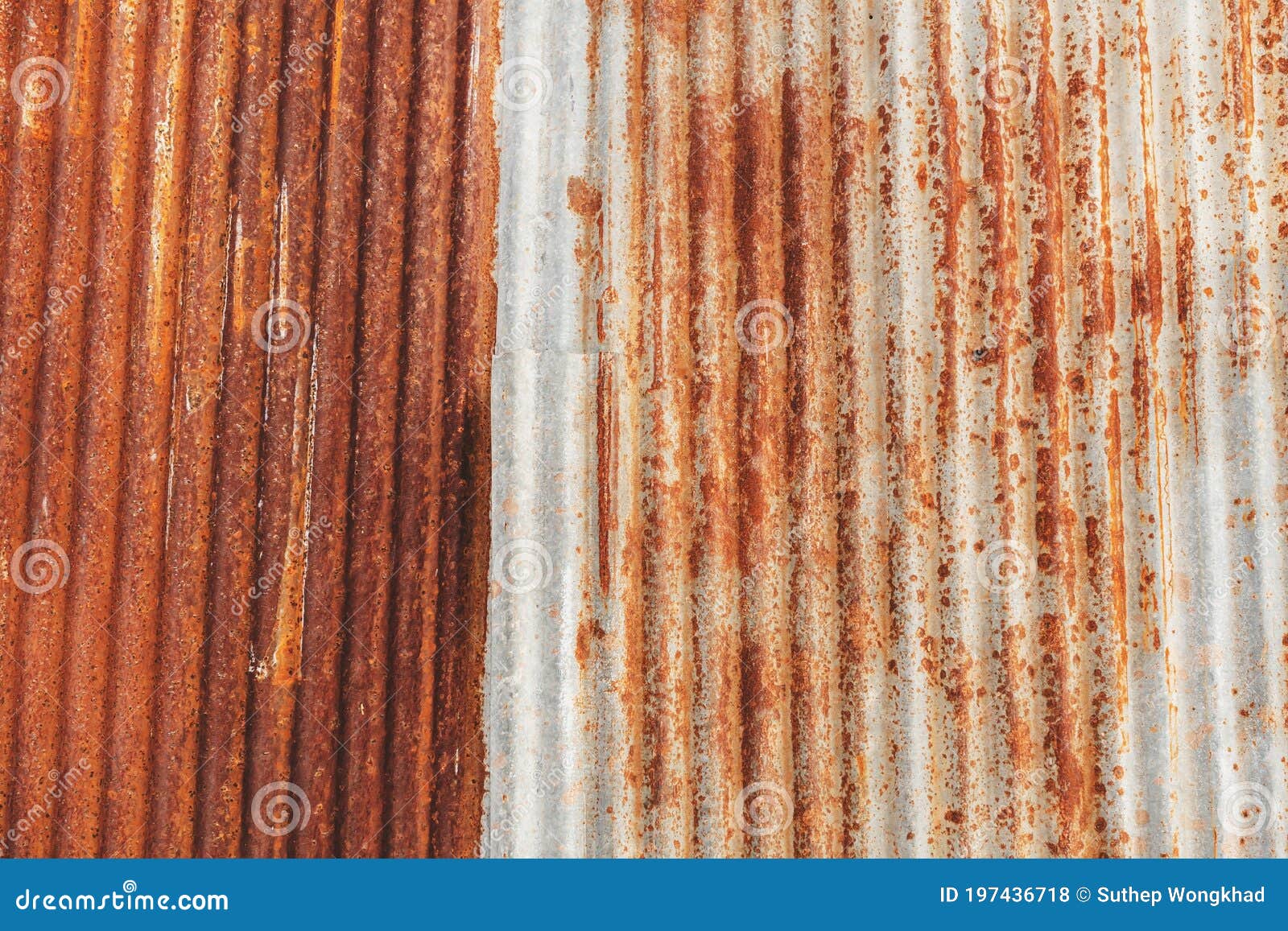 Zinc with Rust Pattern Background Close Up To Pattern Texture Vertical ...