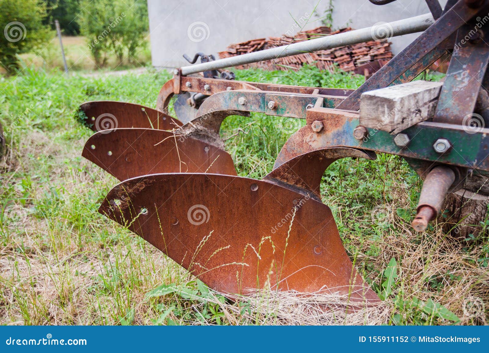 Old Rustic Agricultural Machinery Stock Photo - Image of abandoned ...