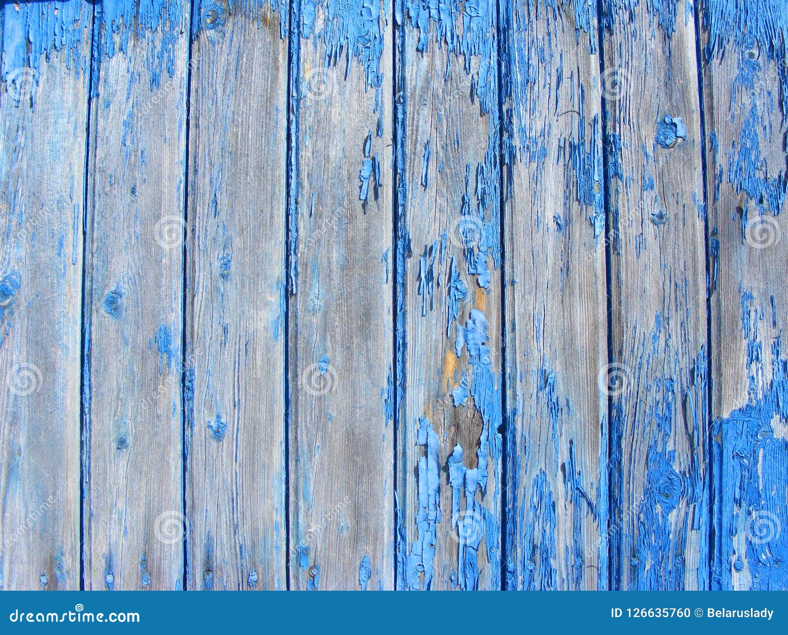 Old Rustic Blue Wooden Wall Stock Photo - Image of bright, gray: 126635760