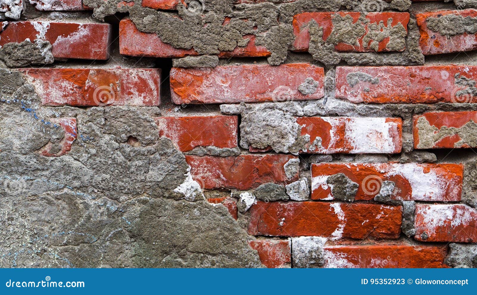 Old Rustic Brick and Cracked Plaster Texture Background Stock Image ...