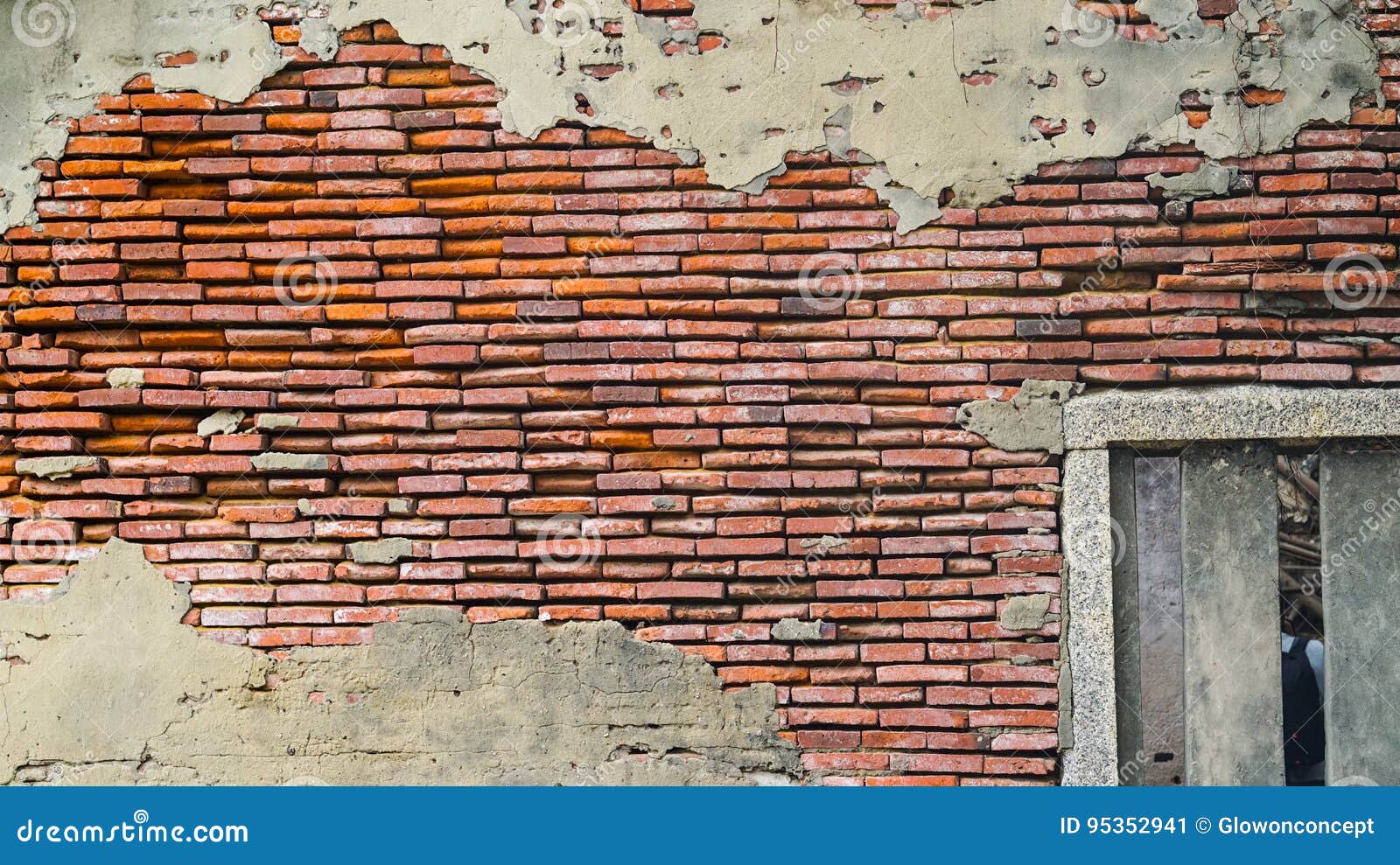 Old Rustic Brick and Cracked Plaster Texture Background Stock Image ...