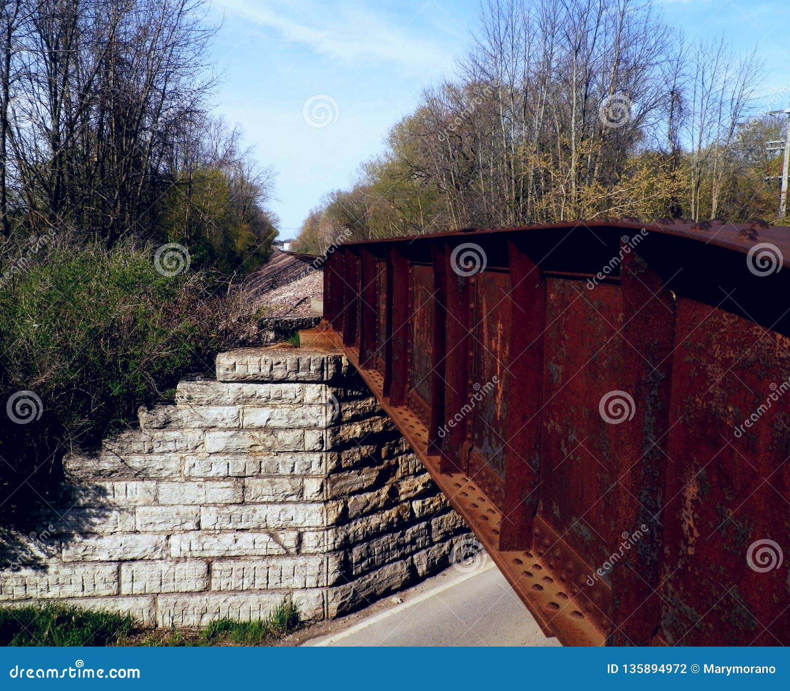 Old Rustic Bridge stock photo. Image of train, port - 135894972