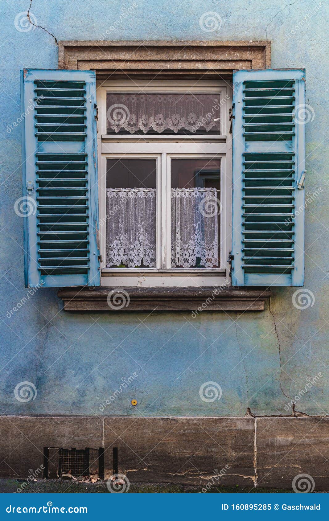 Old Rustic Building Exterior in Bamberg, Germany. Window with Open ...
