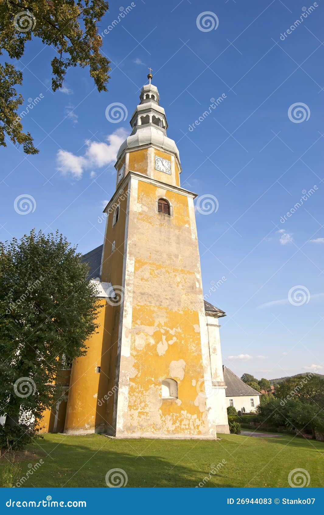 Old rustic church stock image. Image of green, blue, ceremony - 26944083