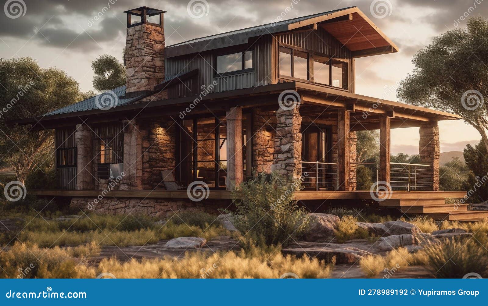 An Old Rustic Cottage, Built with Weathered Wood and Materials ...