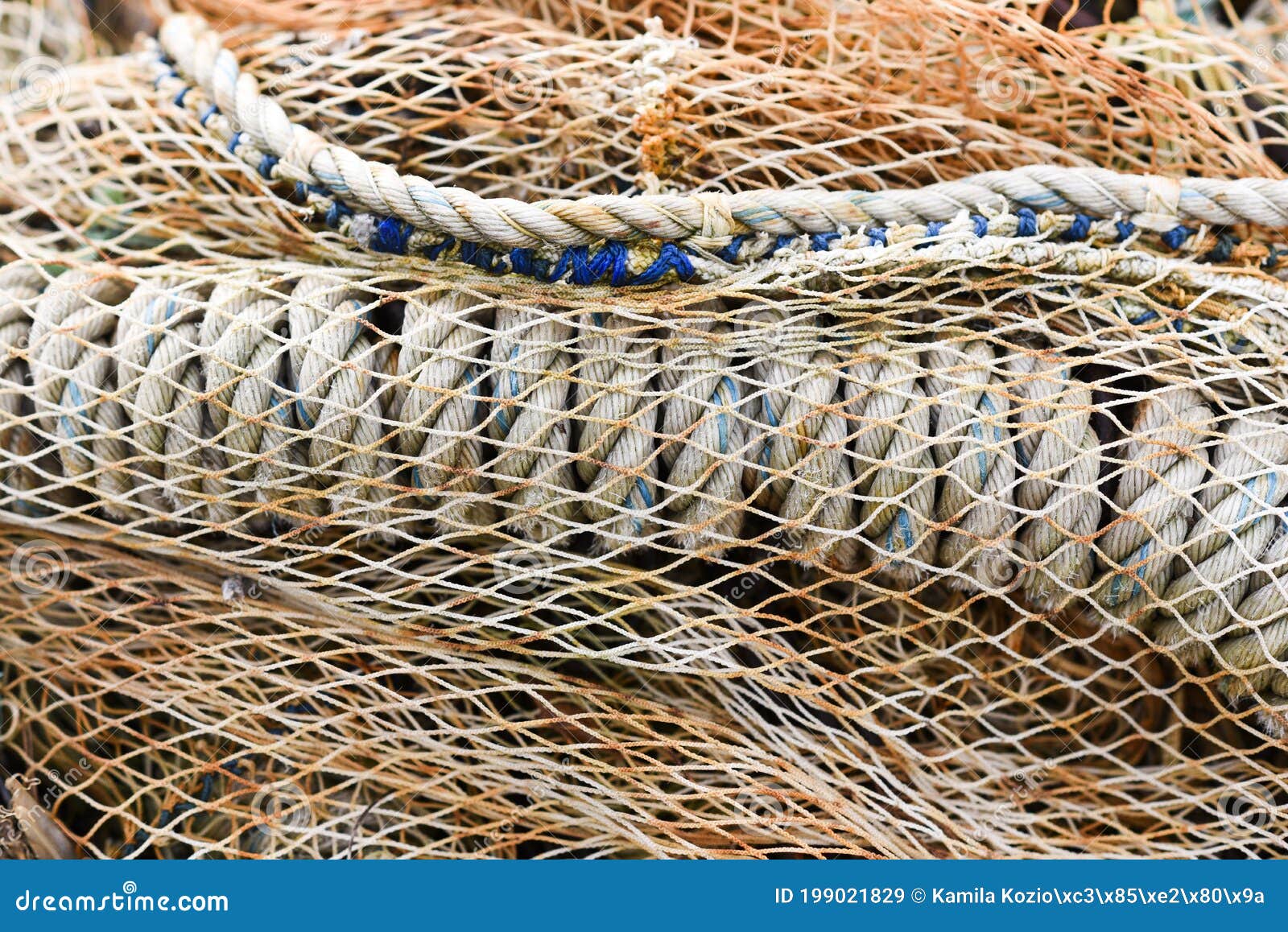 Old Rustic Fishing Nets, Fishing Nets Texture Stock Image - Image of ...