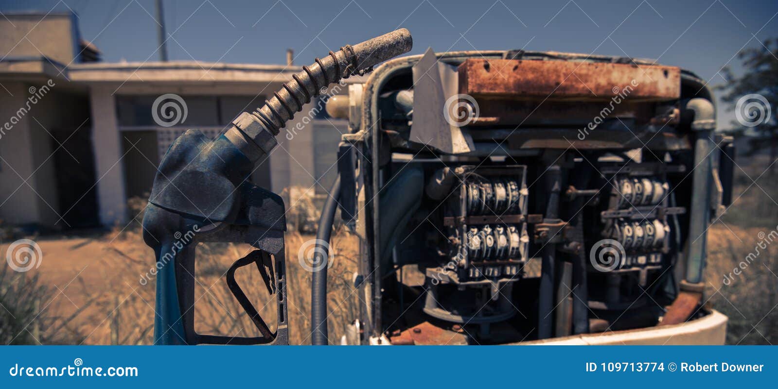 Old Rustic Fuel Pump in the Countryside. Stock Photo - Image of vintage ...